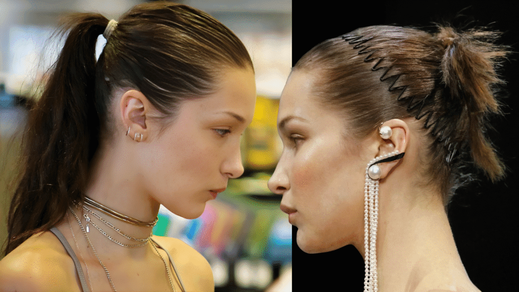 Bella Hadid Ear Piercings: Minimal Chic with a Fashion Edge | PiercingMag